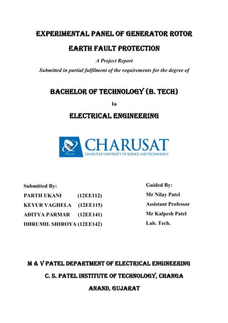 Generator rotor earth fault protection | PDF