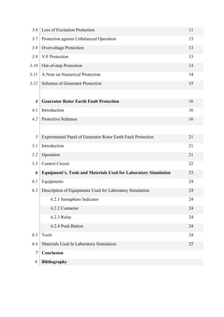 Generator rotor earth fault protection | PDF