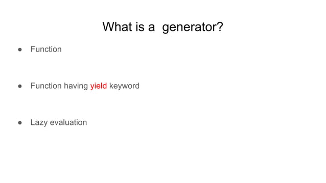 Python Generators | PPT