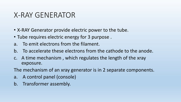 X ray generators and its type | PPTX