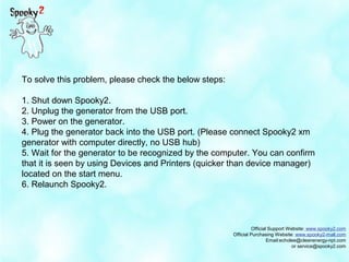 Generators Have No Communication With Software Ppt
