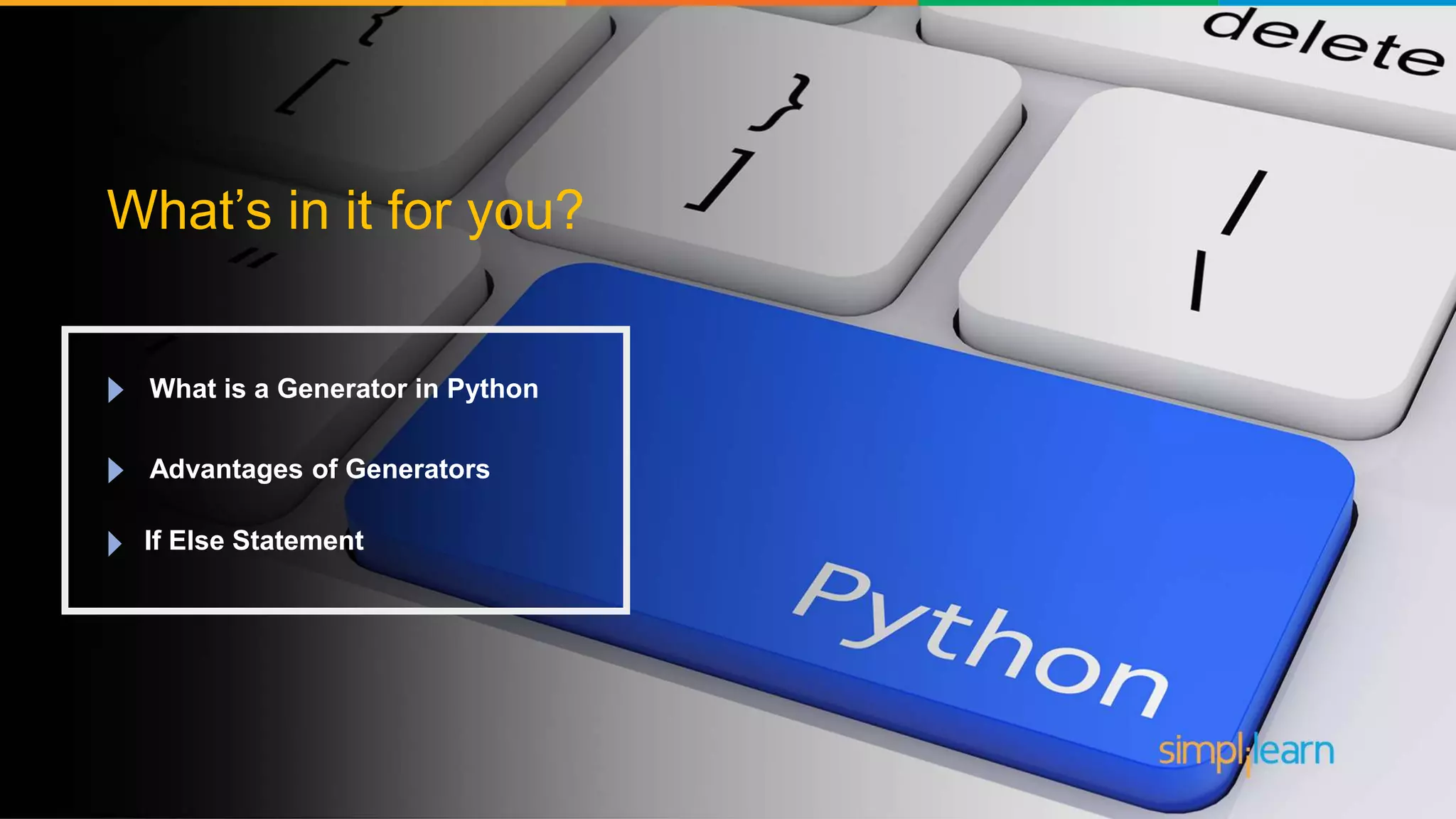 Generators In Python | Ppt
