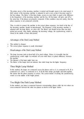 Generator synchronization | DOCX
