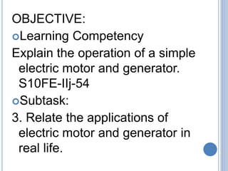 Generator vs motor electromagnetism | PPTX