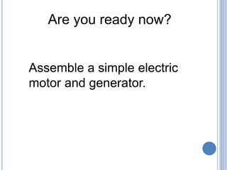 Generator vs motor electromagnetism | PPTX