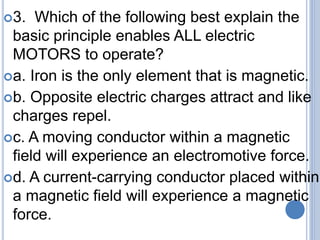 Generator vs motor electromagnetism | PPTX
