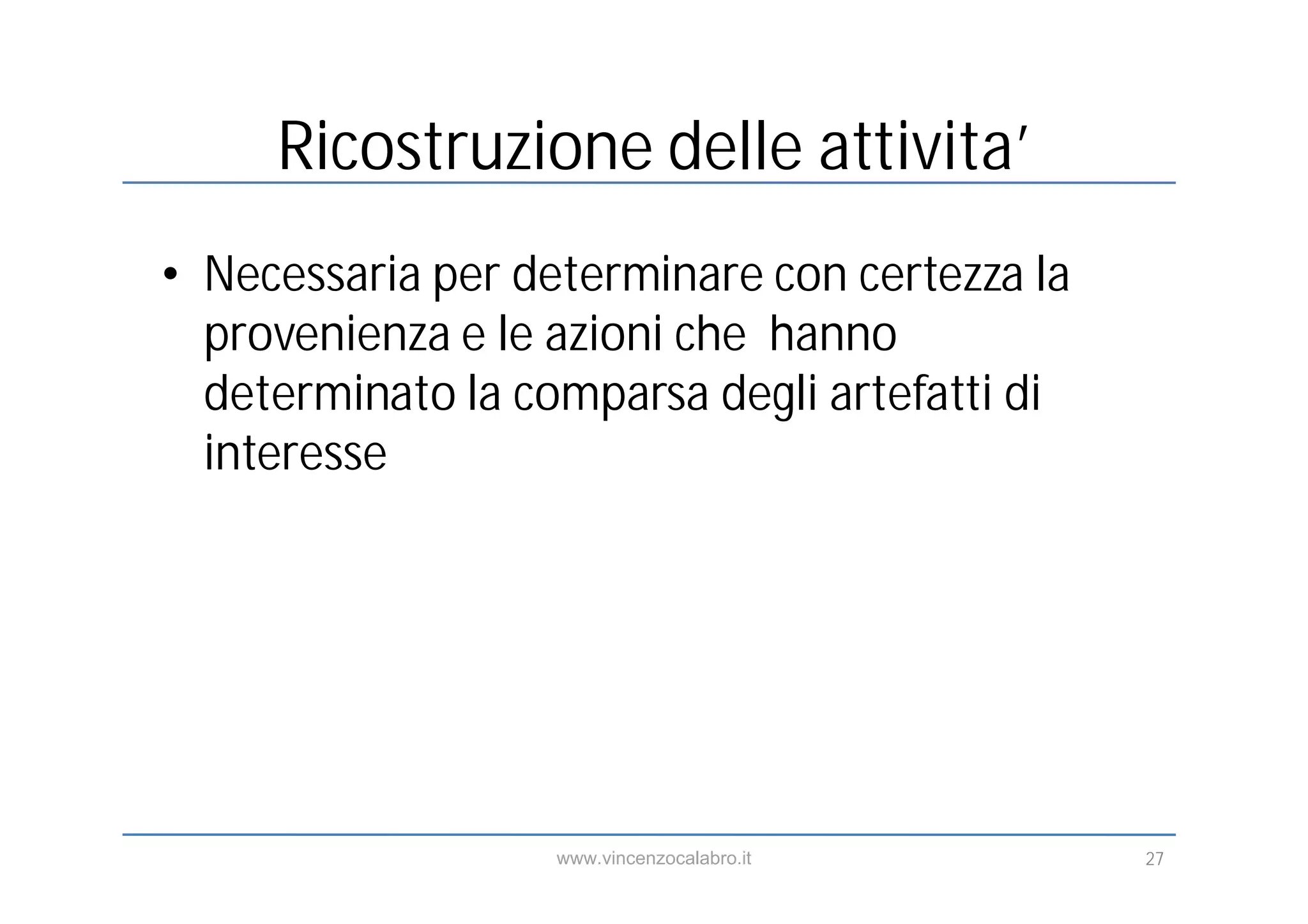 Vincenzo Calabrò - Generazione ed Analisi di una Timeline Forense | PDF