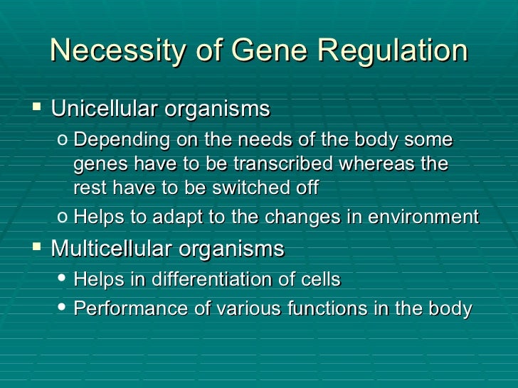 Gene regulation