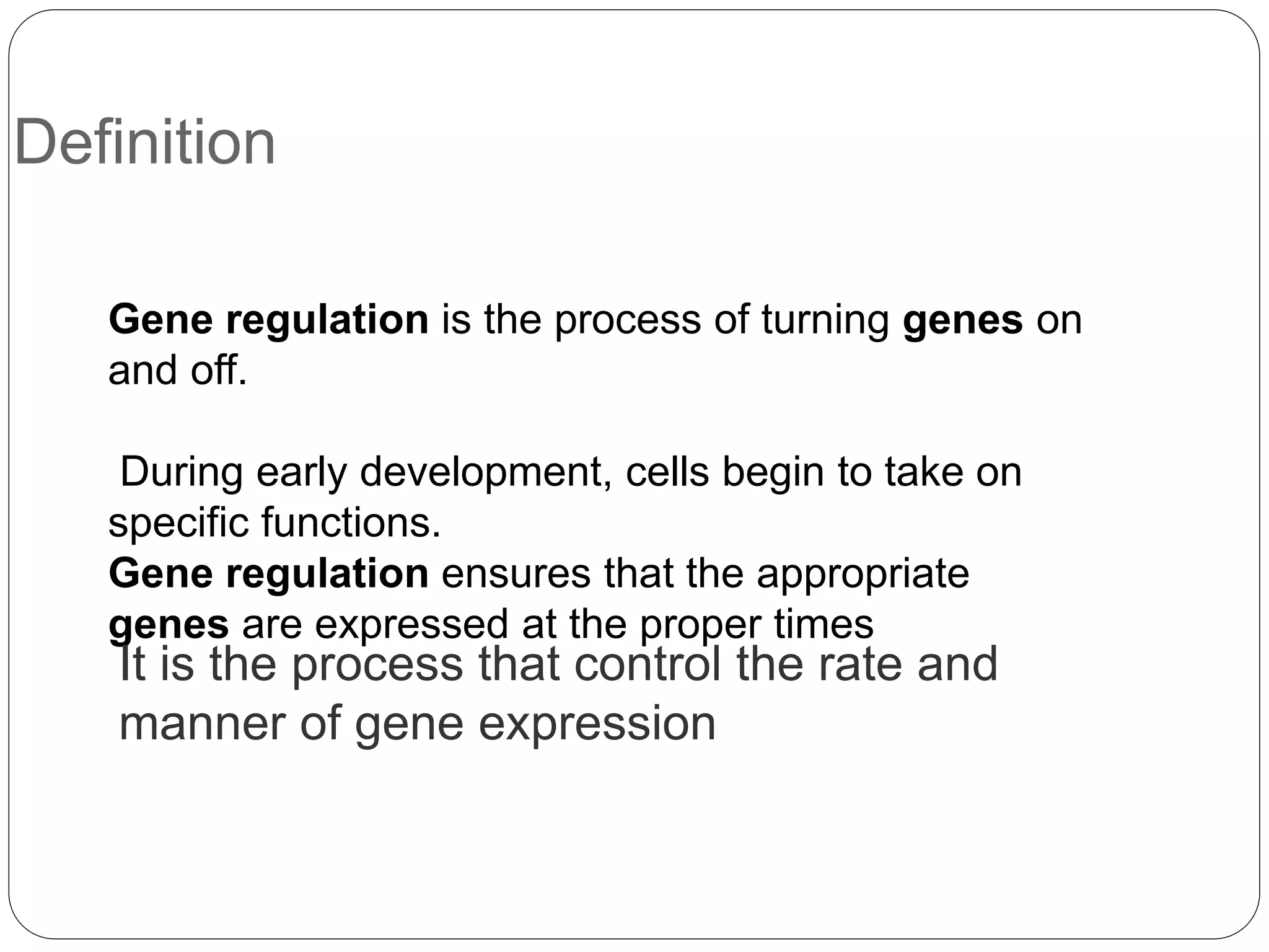 Gene regulation | PPSX