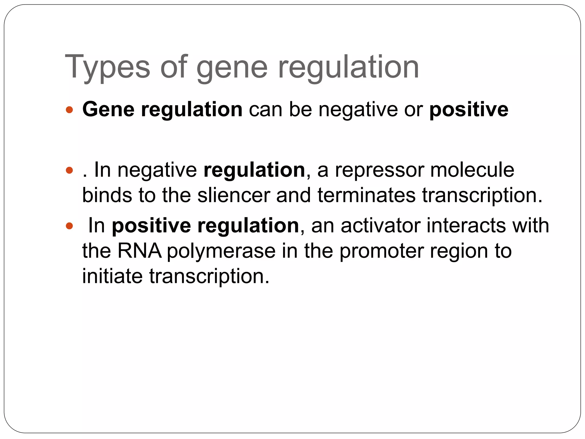 Gene regulation | PPT