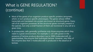 Gene regulation | PPTX