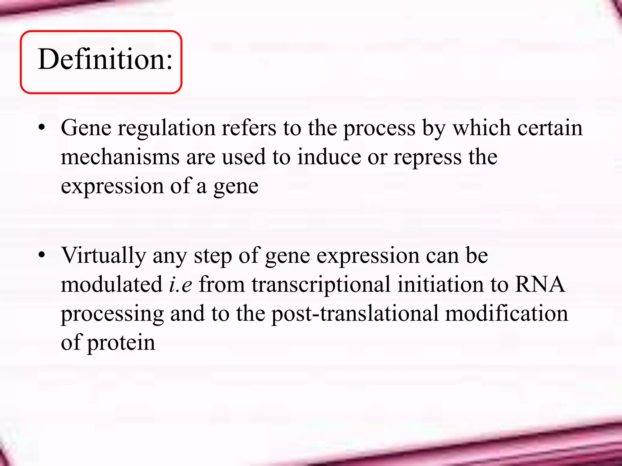 Gene regulation | PPTX