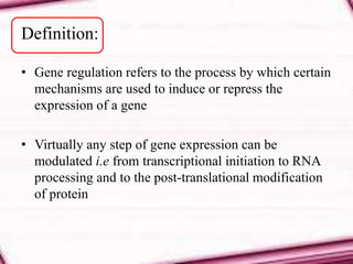 Gene regulation | PPTX