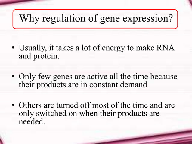 Gene regulation | PPT
