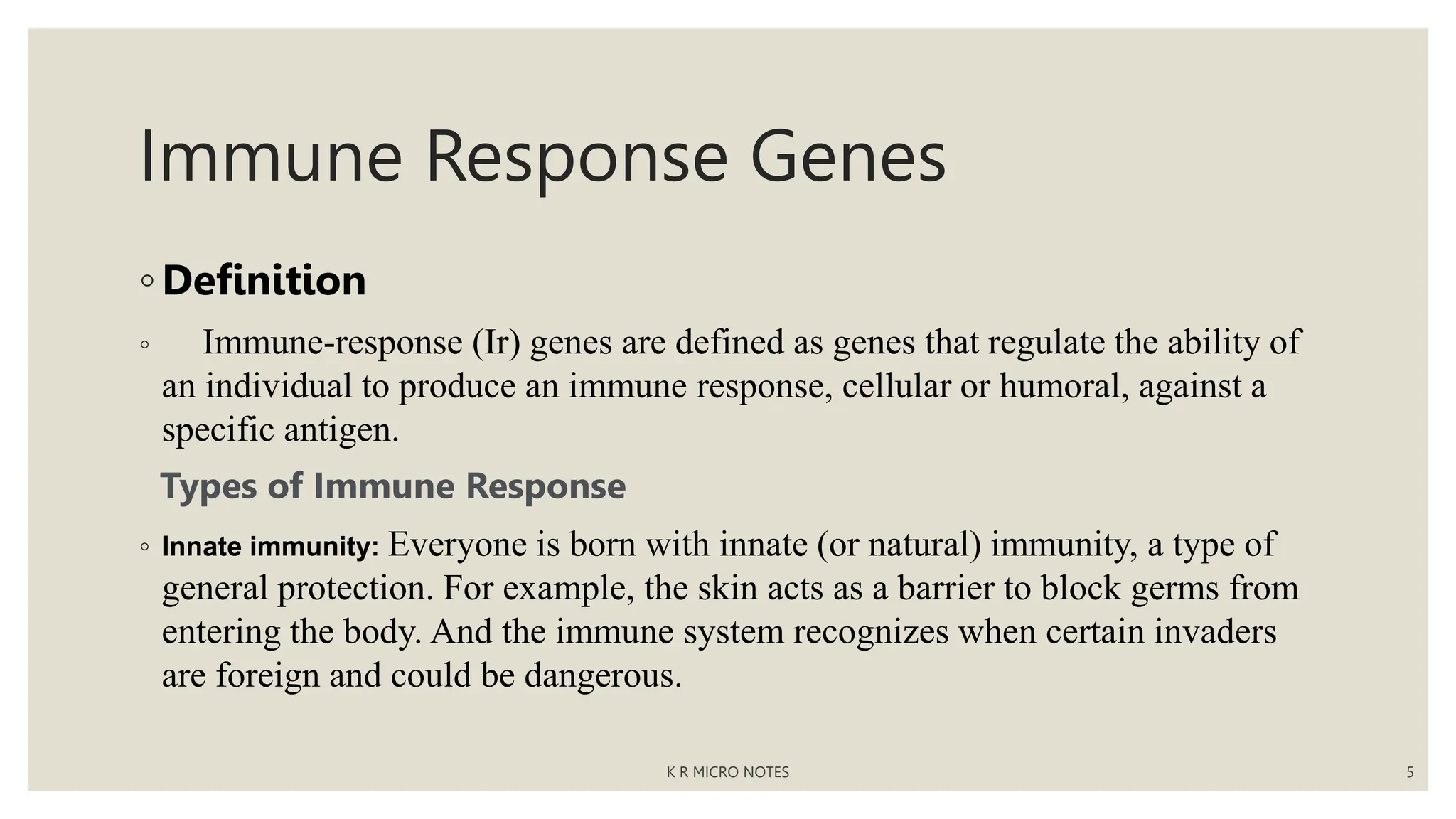Gene regulation and Ir genes K R.pptx