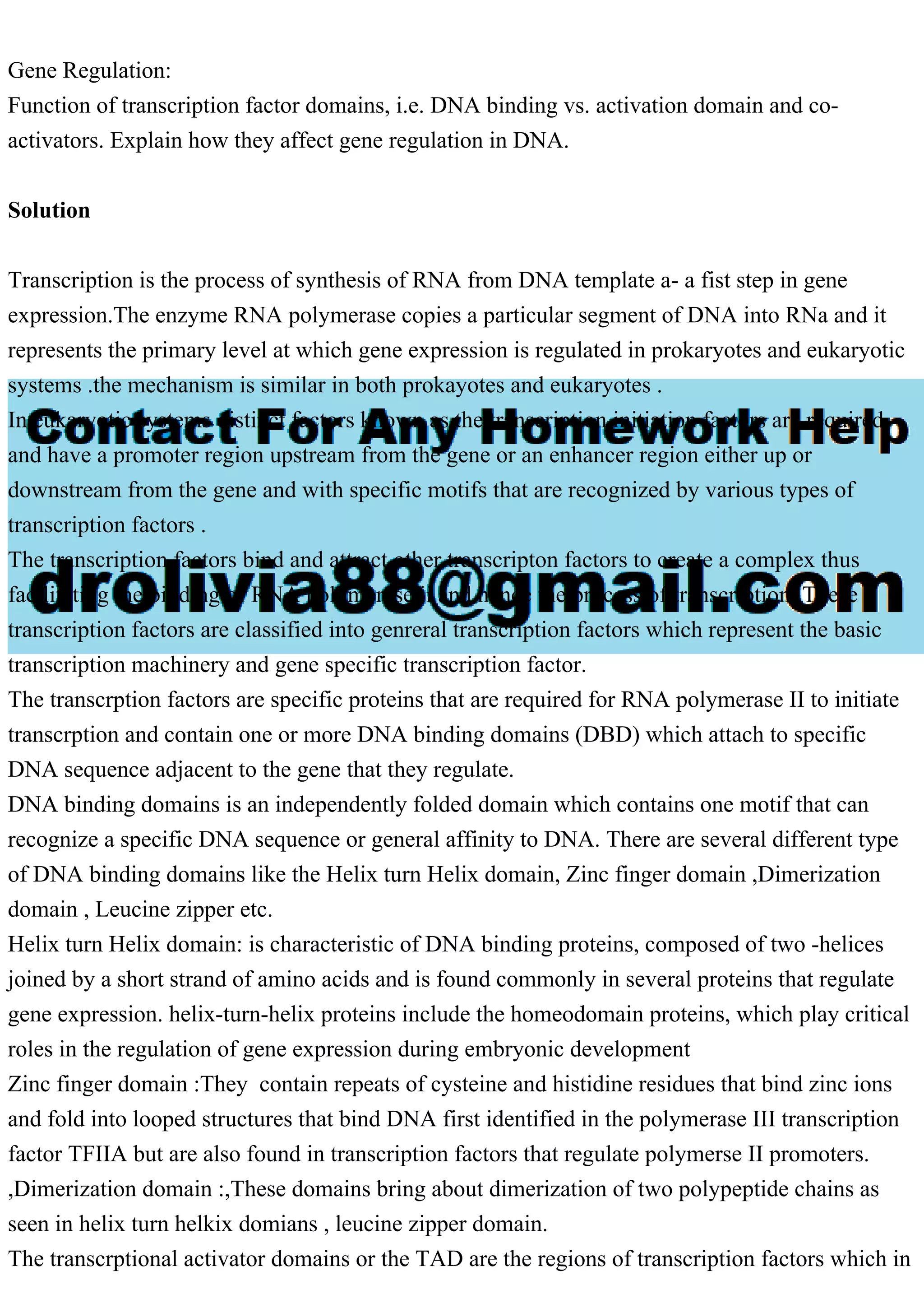 Gene RegulationFunction of transcription factor domains, i.e. DNA.pdf
