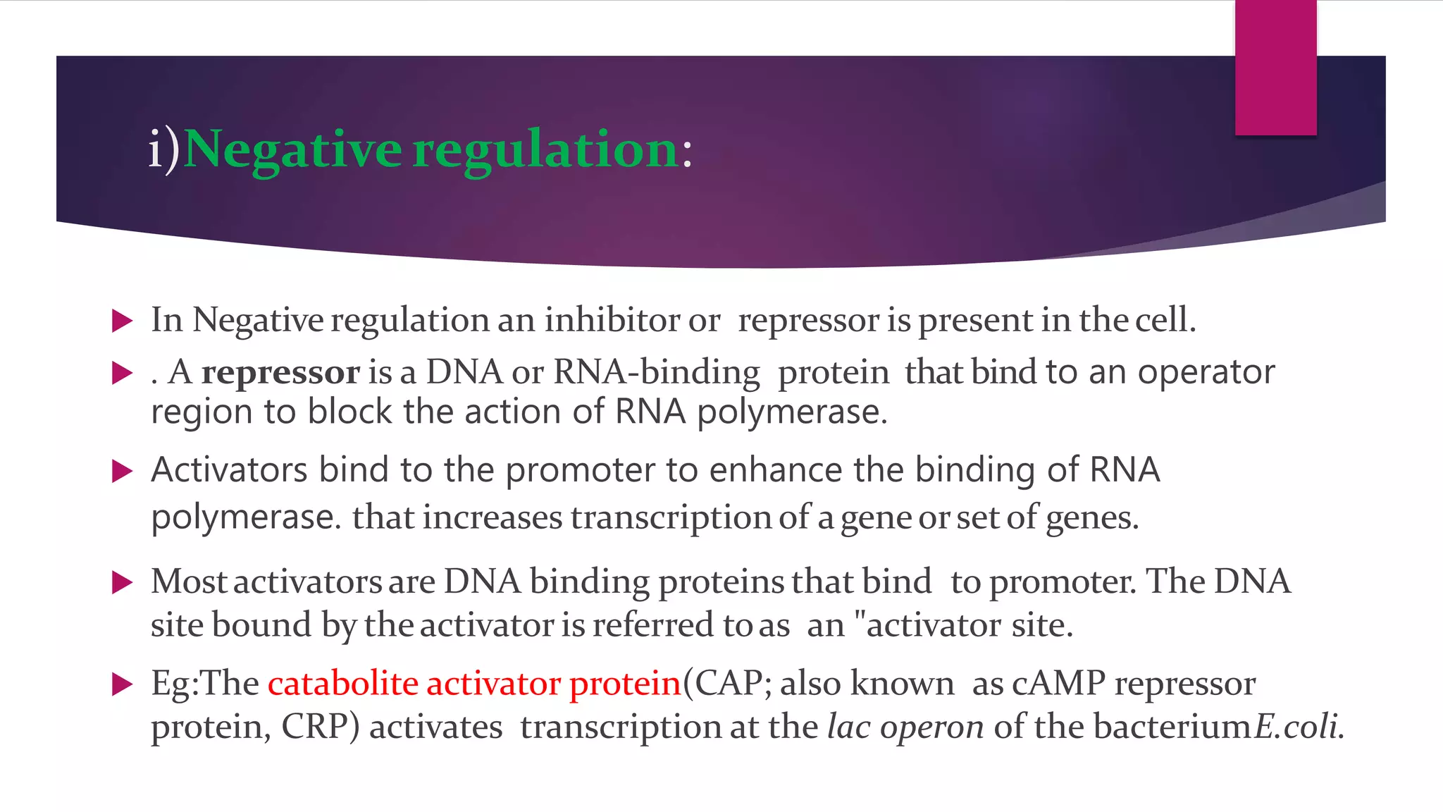 Gene regulation in prokaryotes | PPT