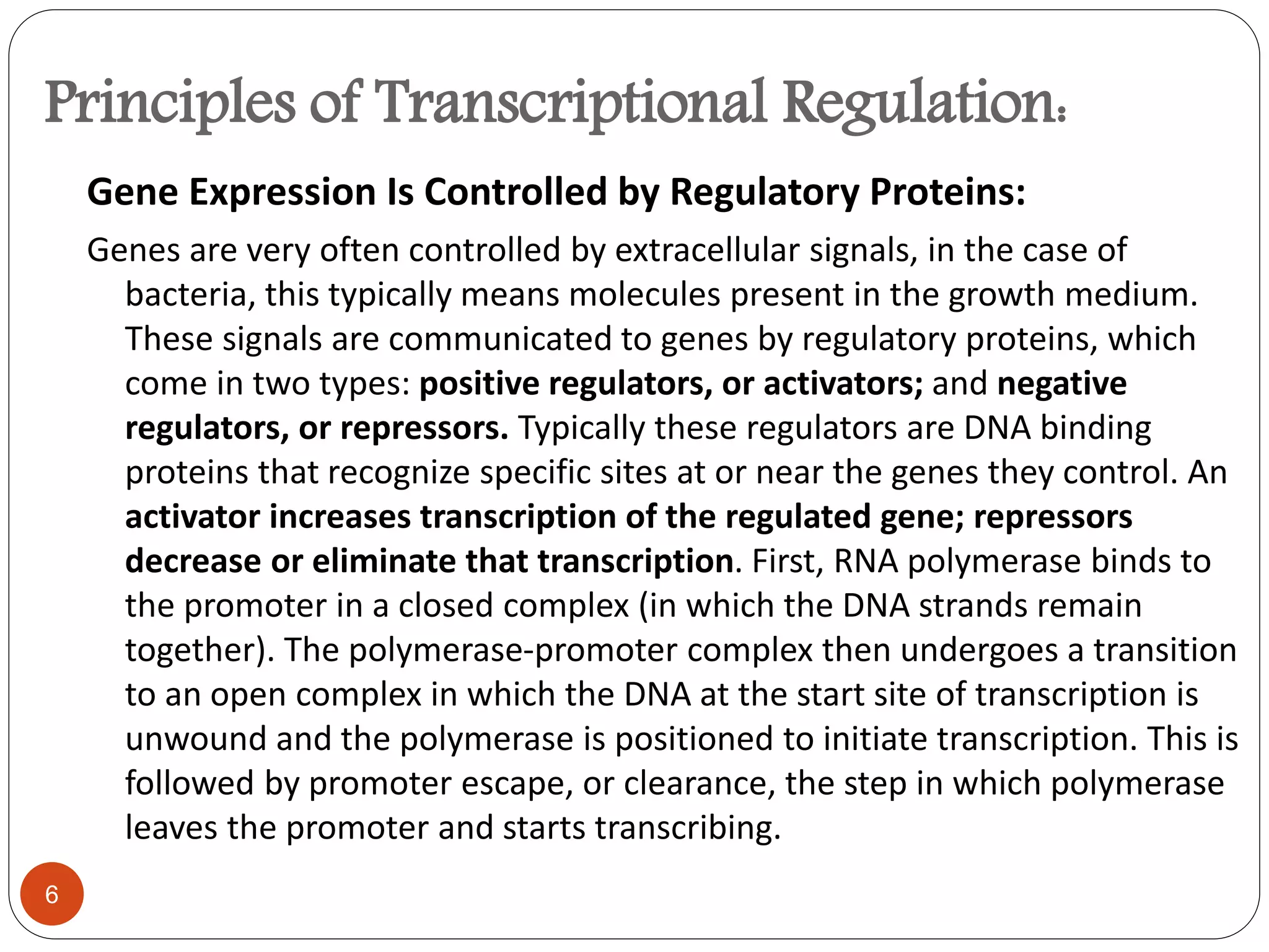 Gene regulation in prokaryotes | PPTX