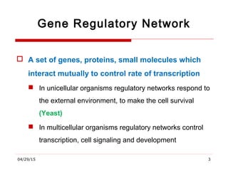 Gene regulatory networks | PPT