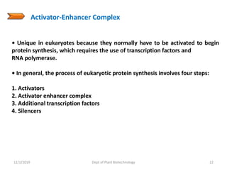 Gene rehulation in prokaryotes and eukaryotes | PPTX