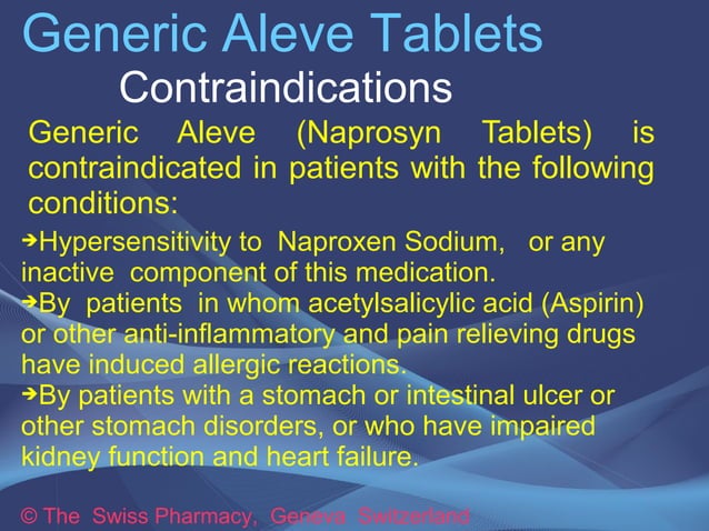 Generic Aleve for treatment of arthritis, spondylitis, pain and ...