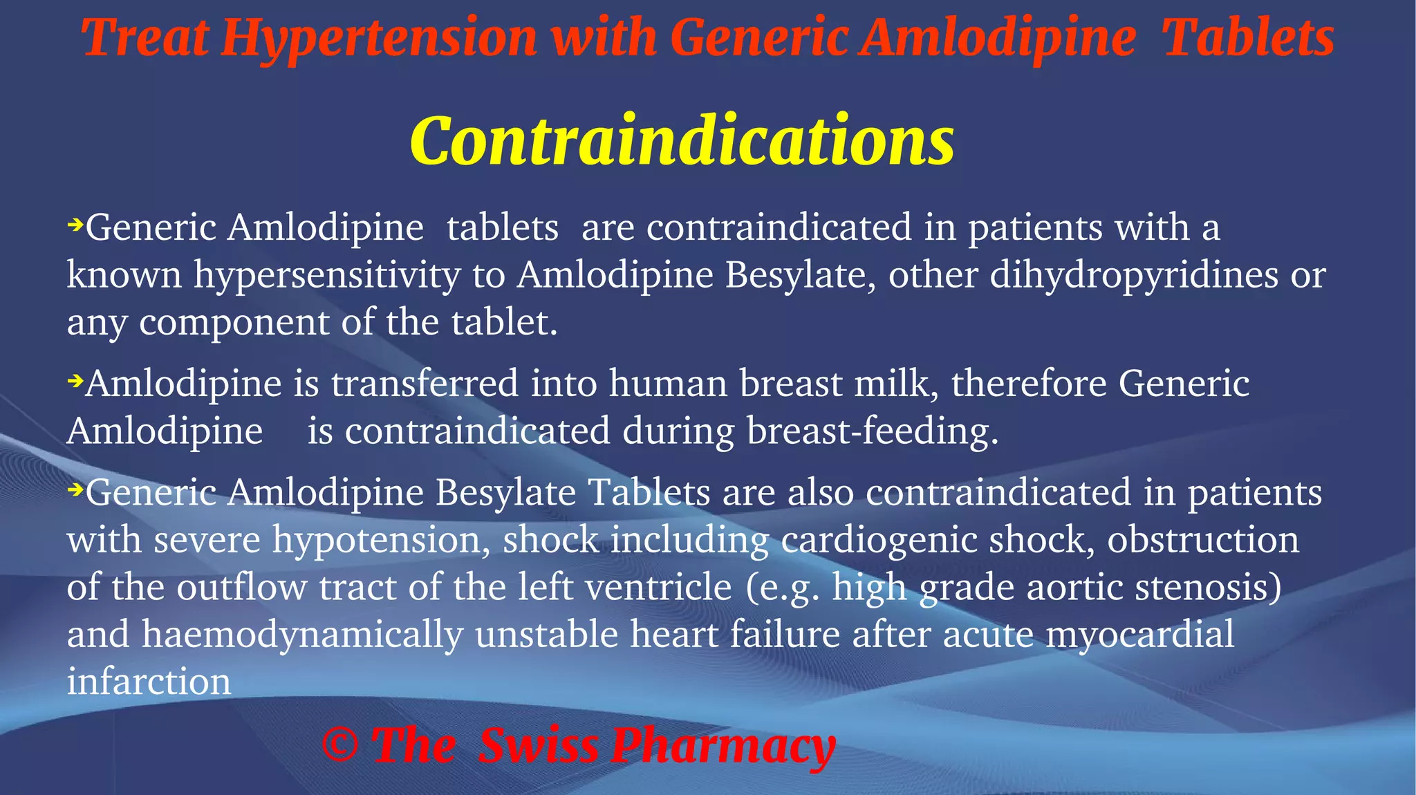Treat Hypertension with Generic Amlodipine Besylate Tablets | PDF