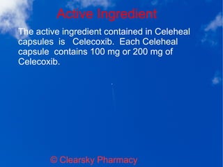 Generic Celecoxib (Celeheal Capsules) | PPT