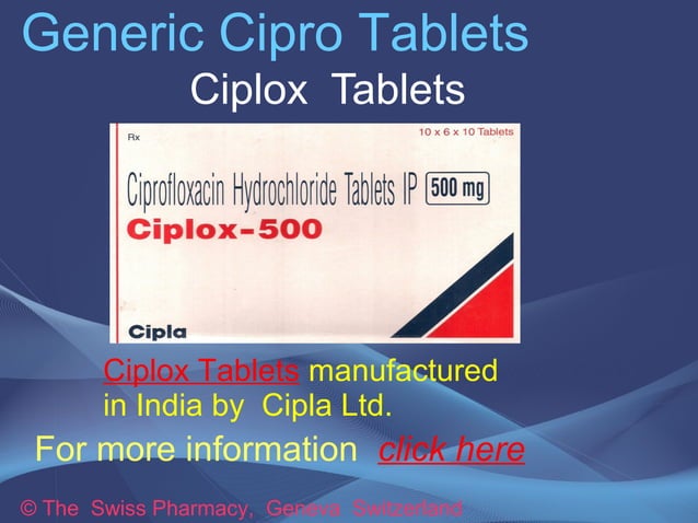 Generic Cipro for Treating Bacterial Infections | PPT