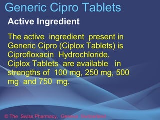 Generic Cipro for Treating Bacterial Infections | PPT