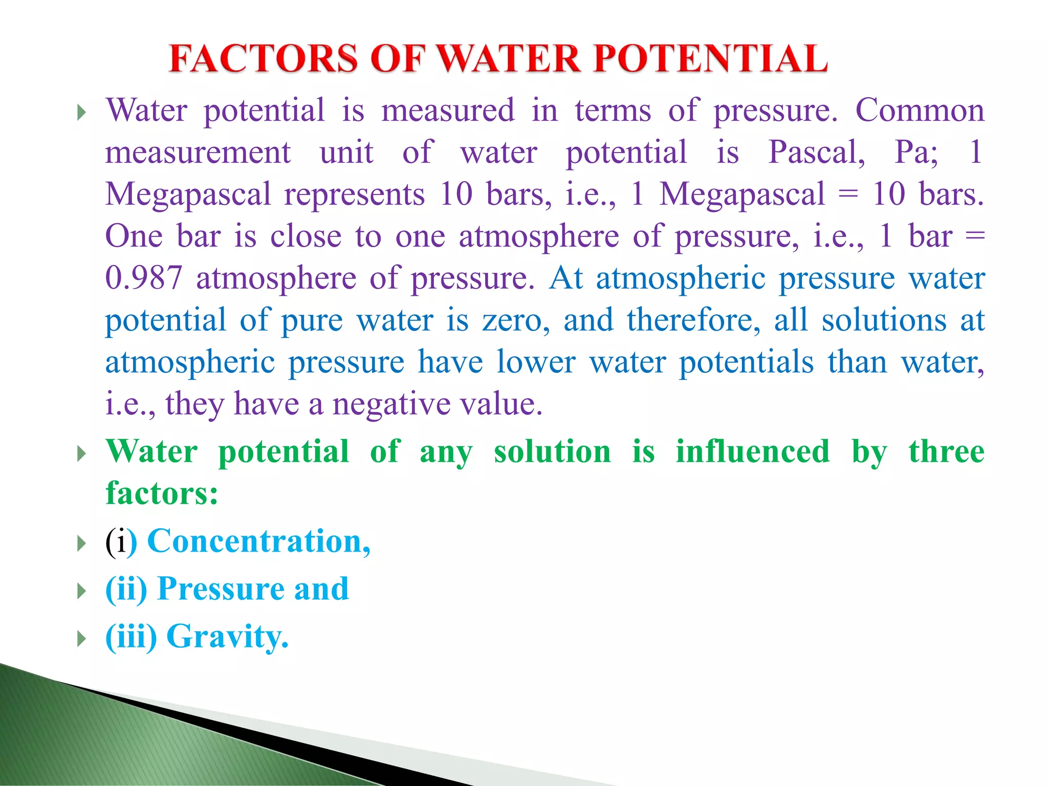 Plant Physiology-Water relations | PDF