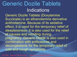 Generic Dozile Tablets for Relief of Sleeplessness | PPT