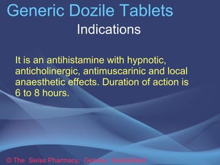 Generic Dozile Tablets for Relief of Sleeplessness | PPT