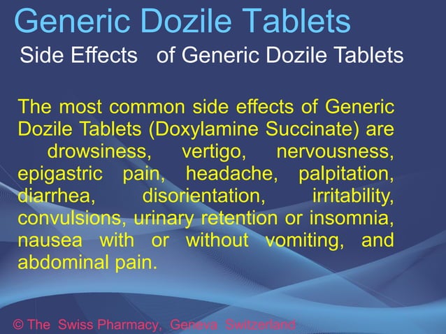 Generic Dozile Tablets for Relief of Sleeplessness | PPT