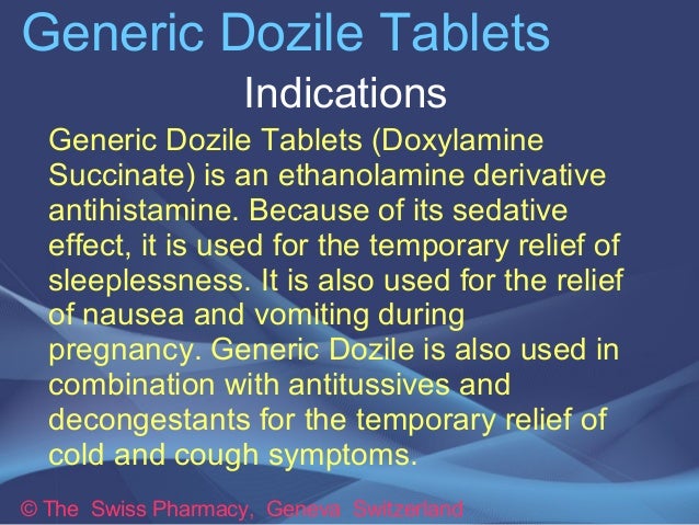 Generic Dozile Tablets for Relief of Sleeplessness