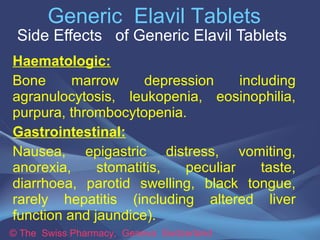 Generic Elavil Tablets for Treatment of Depression | ODP