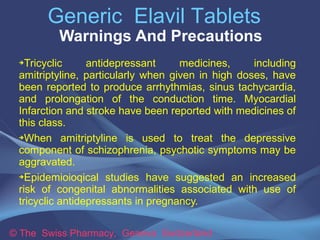 Generic Elavil Tablets for Treatment of Depression | ODP