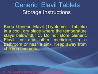 Generic Elavil Tablets for Treatment of Depression | ODP