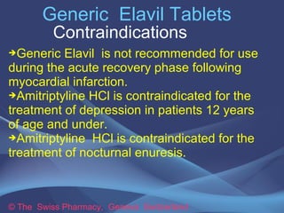 Generic Elavil Tablets for Treatment of Depression | ODP