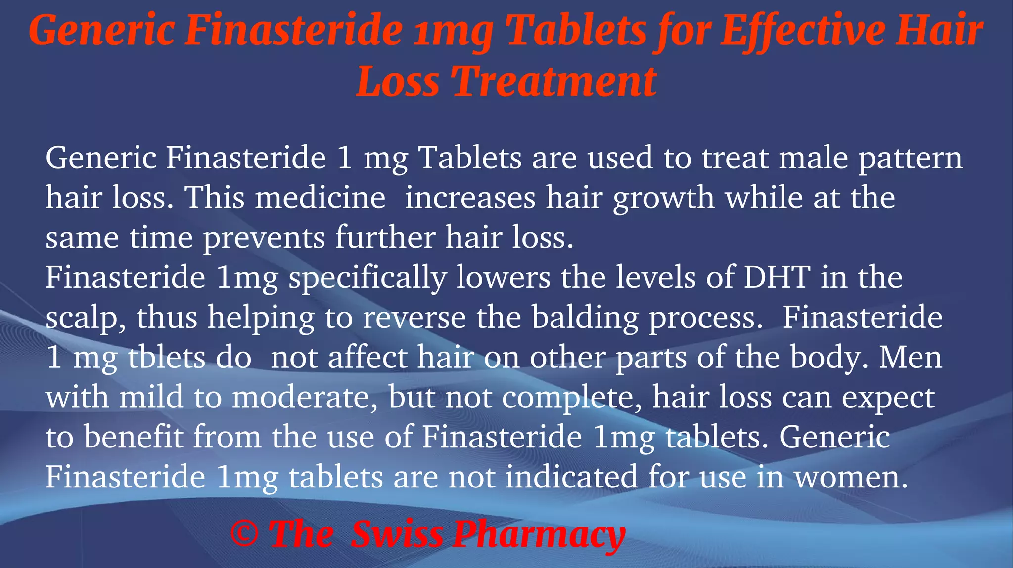 Generic Finasteride 1mg Tablets for Effective Hair Loss Treatment | PDF ...