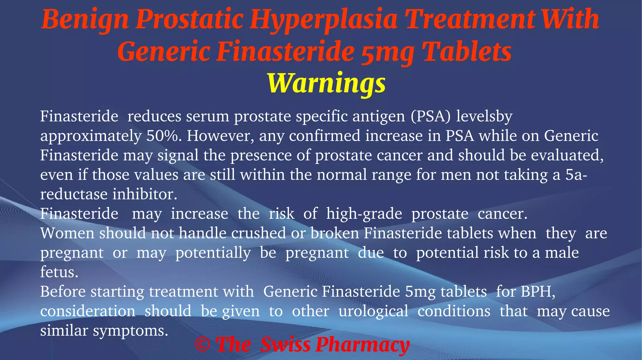 Benign Prostatic Hyperplasia Treatment With Generic Finasteride 5mg ...