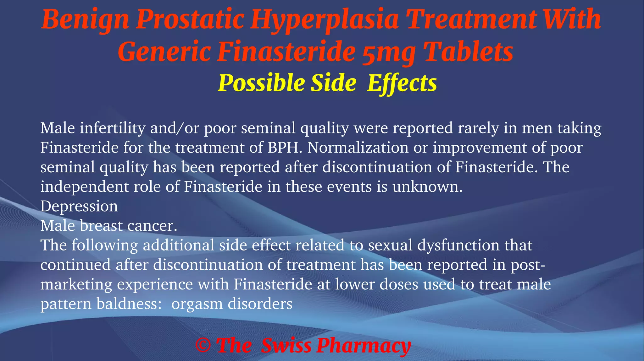 Benign Prostatic Hyperplasia Treatment With Generic Finasteride 5mg ...