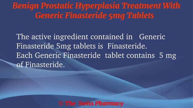 Benign Prostatic Hyperplasia Treatment With Generic Finasteride 5mg ...