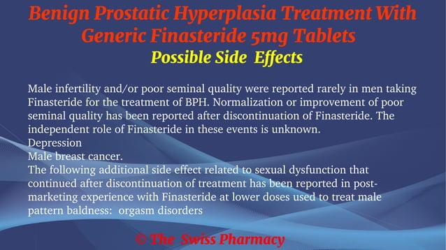 Benign Prostatic Hyperplasia Treatment With Generic Finasteride 5mg ...