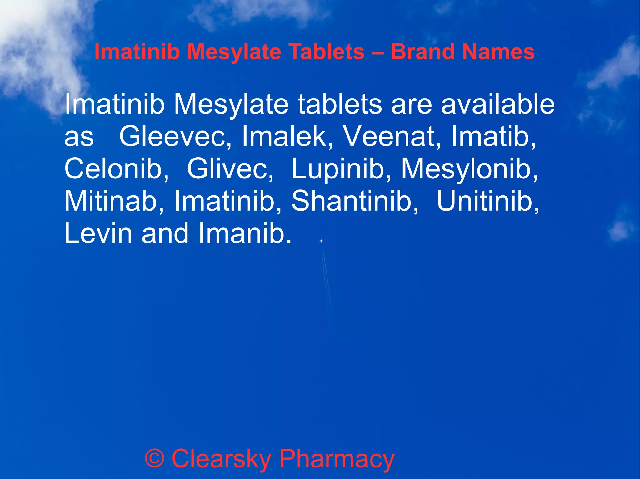 Imalek (Imatinib Mesylate Tablets) | ODP