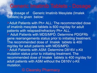 Imalek (Imatinib Mesylate Tablets) | ODP