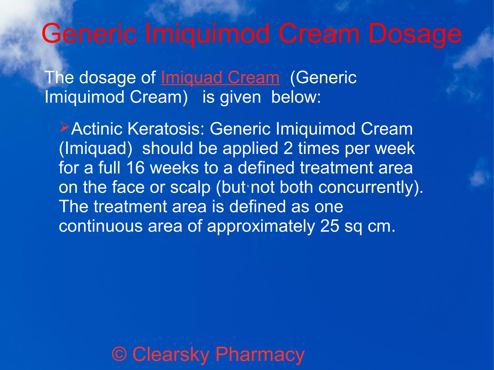 Generic Imiquimod Cream (Imiquad) | ODP