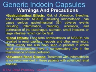 Generic Indocin Capsules for Treatment of Arthritis, Bursitis and ...