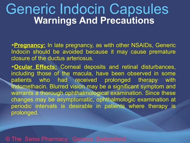 Generic Indocin Capsules for Treatment of Arthritis, Bursitis and ...
