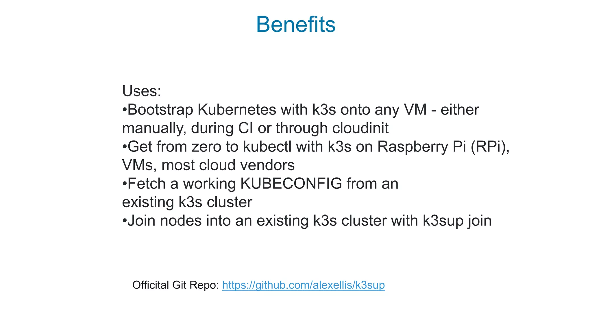 Introduction to k3s and k3sup | PPTX