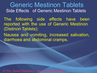 Generic Mestinon for Treatment of Myasthenia Gravis, Paralytic Ileus ...